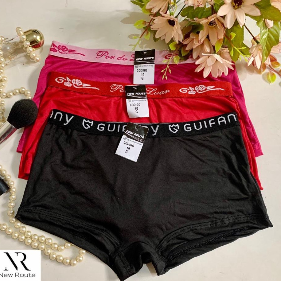 Kit 10 Cueca Boxer Feminina Calcinha Shortinho Microfibra | Shopee Brasil