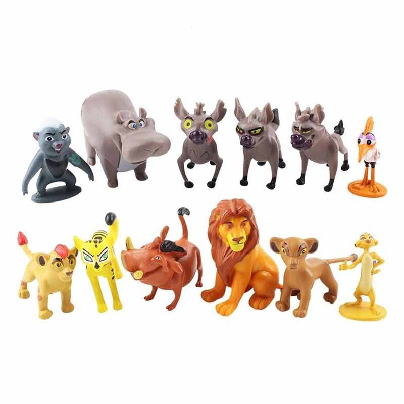 12pcs/set Cartoon The Lion Guard King Kion Simba PVC Action Figures ...