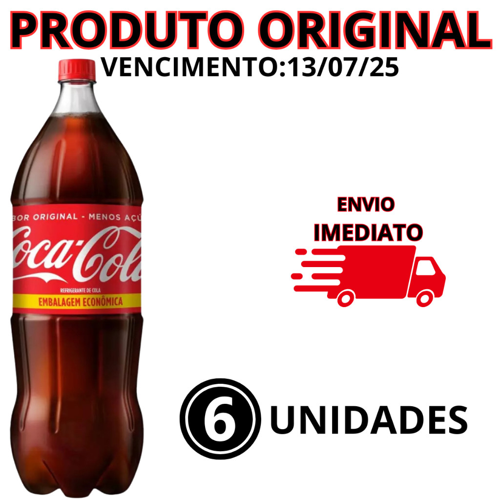 Refrigerante Coca Cola 2l Litros Fardo Atacado Oferta 6uni | Shopee Brasil