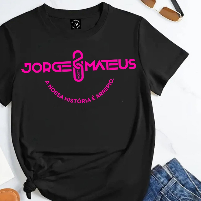 Camiseta Blusa Feminina Jorge e Mateus Turne 20 anos Show Sertanejo | Shopee Brasil