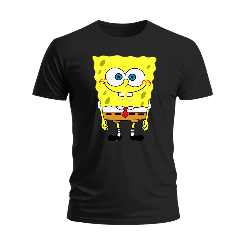 Camiseta Bob Esponja Desenho Camisa 100% Algodão | Shopee Brasil