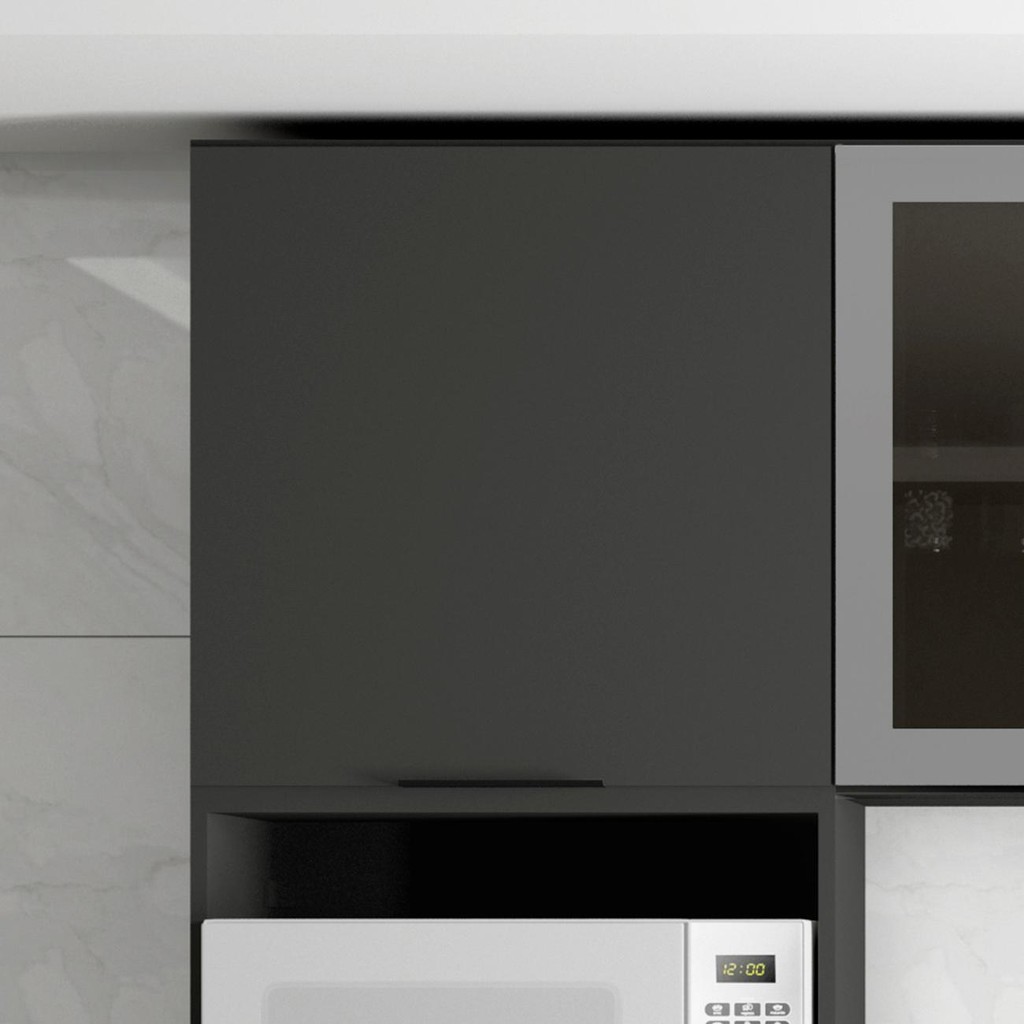 Armário de Cozinha Aéreo 58cm Grace Grafite Z44 - Mpozenato | Shopee Brasil