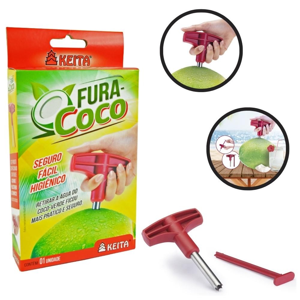 Furador de Coco Fura Coco Perfurador de Coco Manual Keita | Shopee Brasil