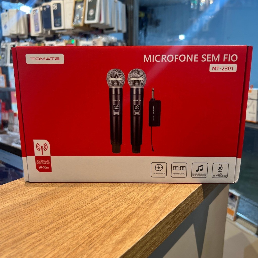 Microfone Sem Fio Wireless Profissional Tomate Mt-2301 | Shopee Brasil