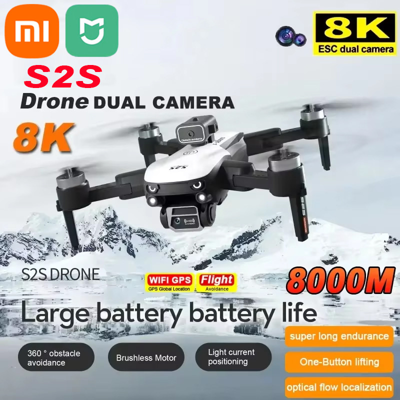 Xiaomi MIJIA S2S 8K 5G GPS Profissional HD Fotografia Aérea Câmera ...
