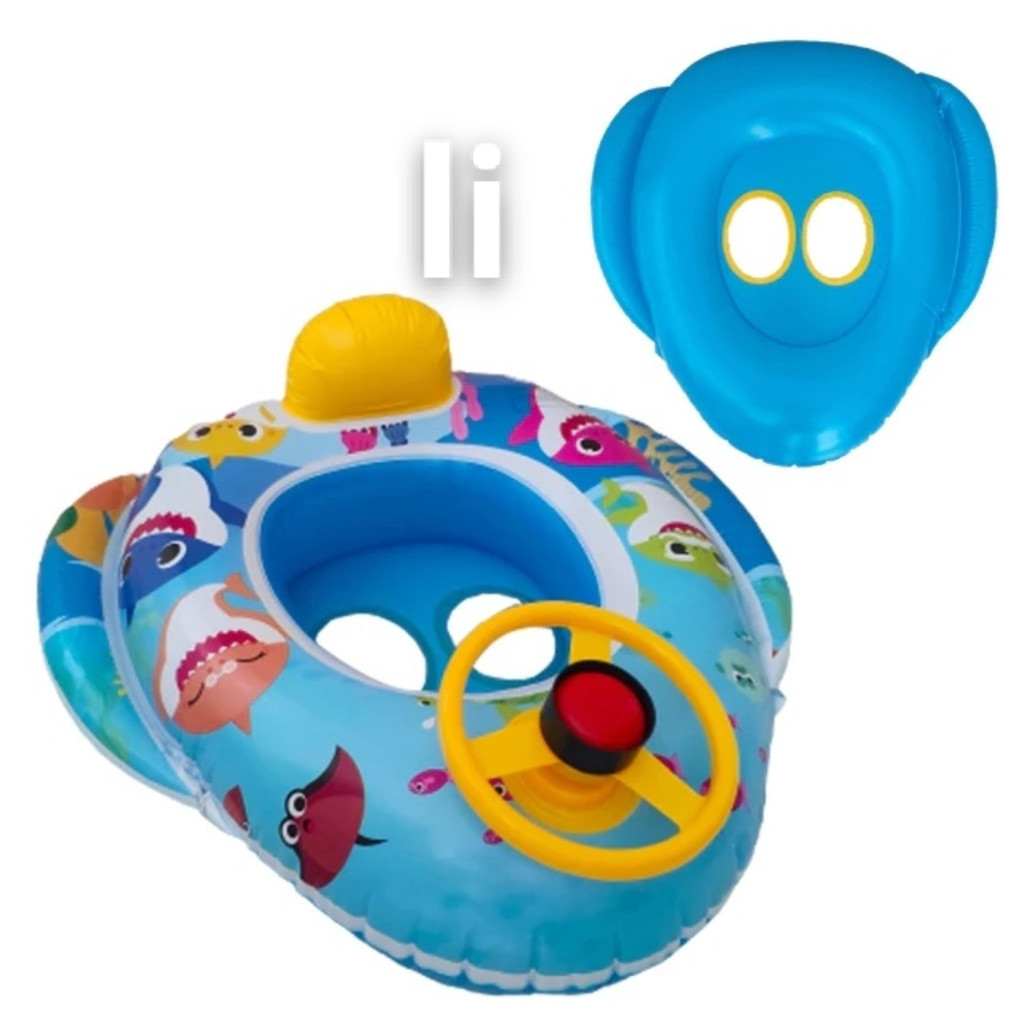 Boia Bote Infantil Inflável Carro Com Volante Buzina Piscina Rio Lagoa ...