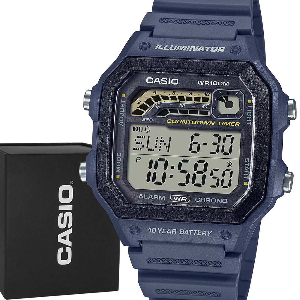 Relógio Masculino Casio Anadigi Azul Prova Dágua Garantia | Shopee Brasil