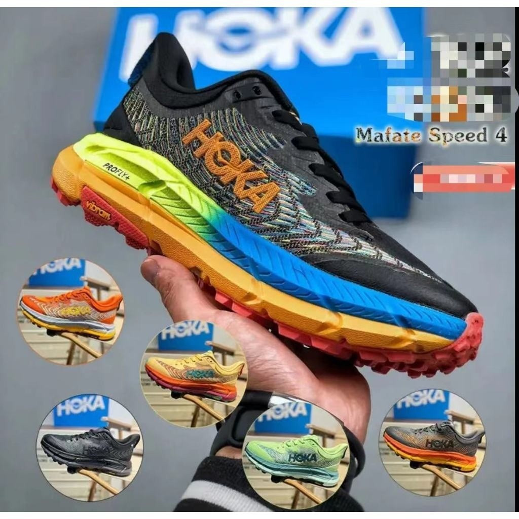 Tênis de corrida profissional Hoka One Mafate Speed 4 baixo wjpd HAN2 ...