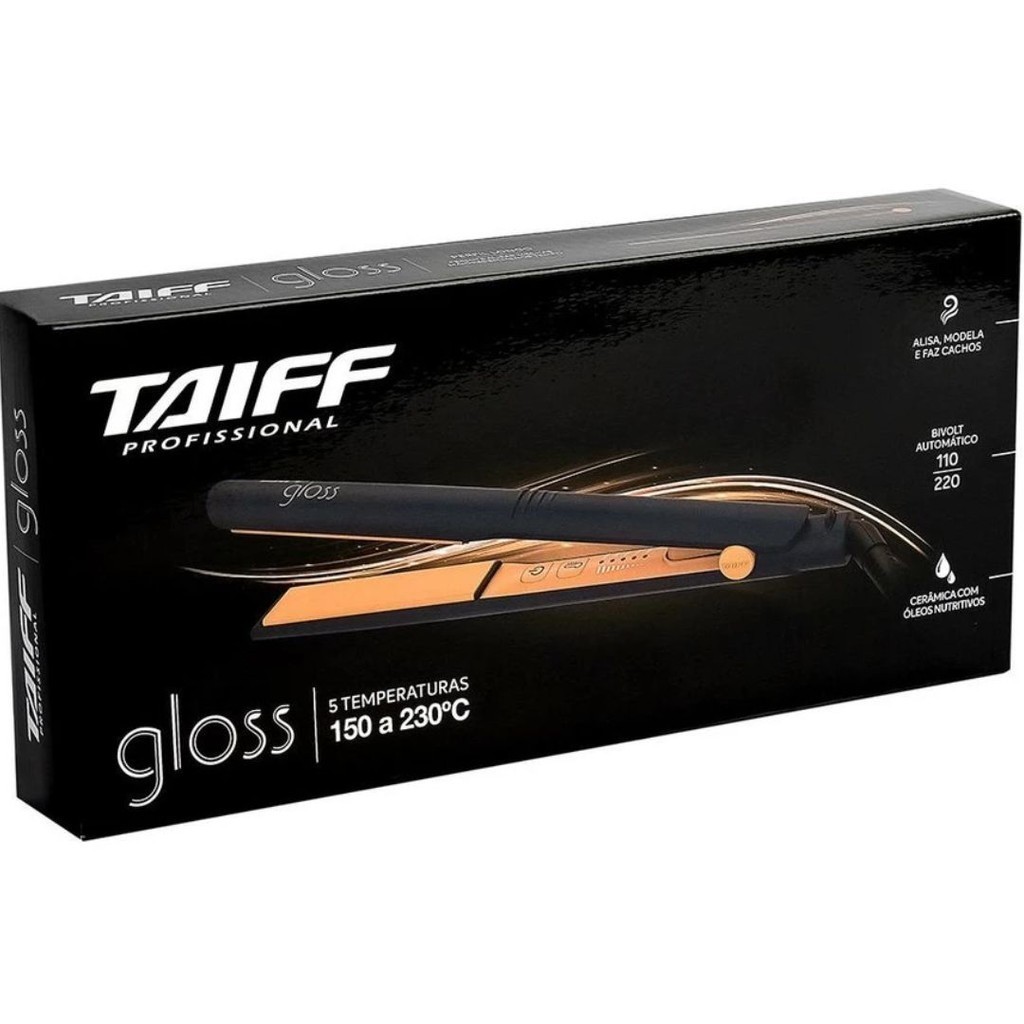 Chapa Taiff Gloss Blue Bivolt - Taiff Profissional | Shopee Brasil