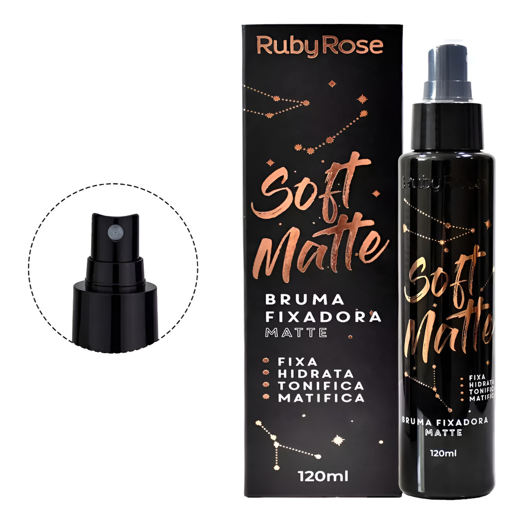 Bruma Fixadora Hidratante Soft Matte Ruby Rose 120ml | Shopee Brasil