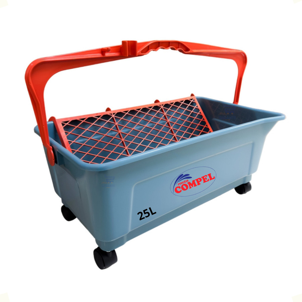 CACAMBA P/ PINTURA C/ RODA 25L CZ COMPEL | Shopee Brasil