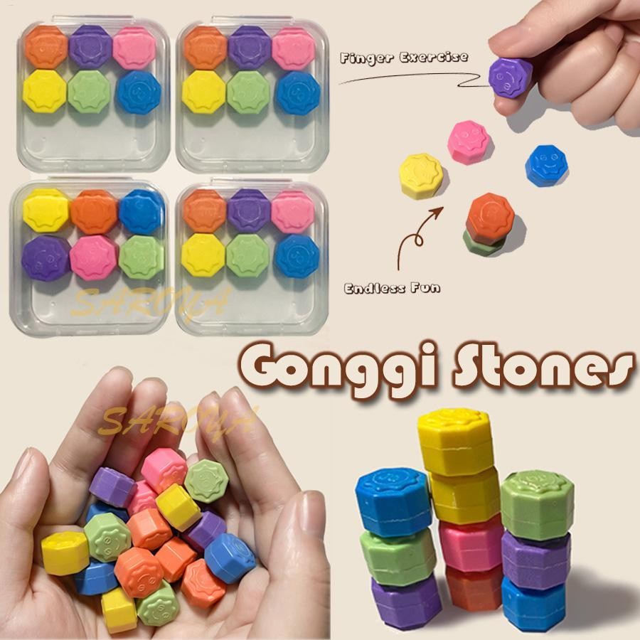 6 Pçs/Caixa Gonggi Stones Coreia Jogo Tradicional Jack Stone Pebbles ...