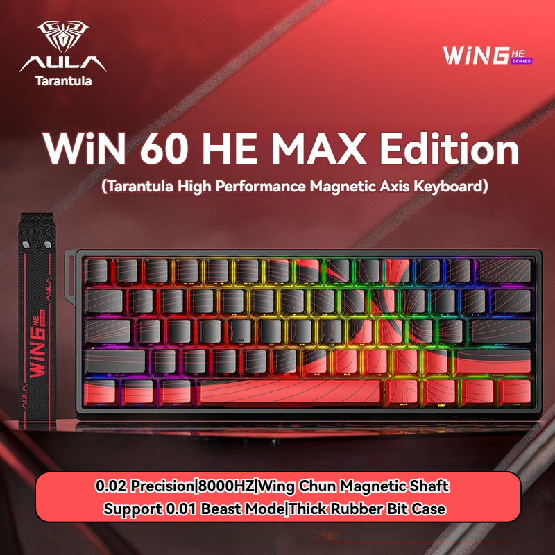 AULA Win 60/68HE Eixo Magnético Teclado Mecânico Personalização DIY Fps ...