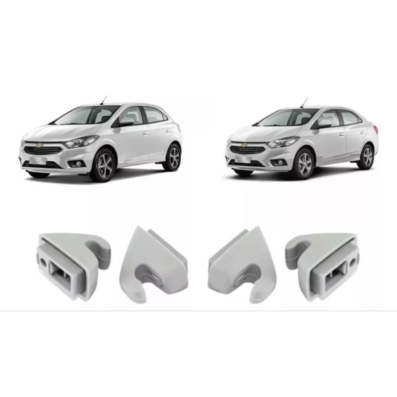 Par Suporte Quebra Sol Onix Prisma Cobalt Gelo Cinza Claro Grafite Preto | Shopee Brasil