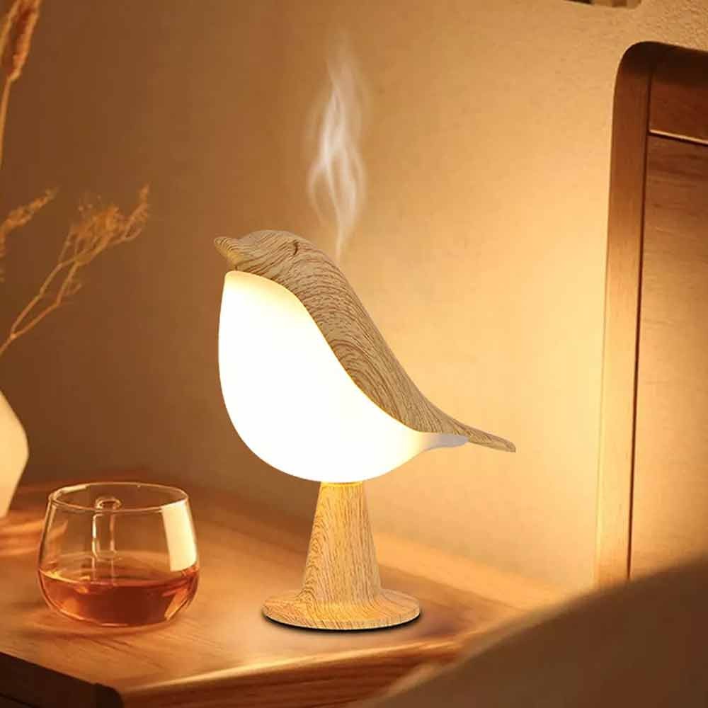 2 in 1 Bird Diffuser Lamp Cordless USB LED Table Touch Sensor Bedside ...