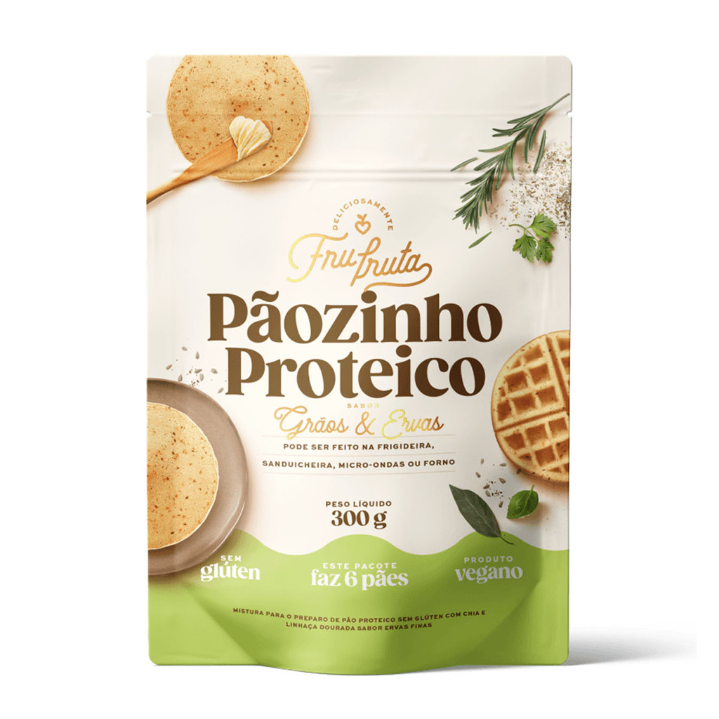 Massa De Pão Proteica Sabor Grãos E Ervas Sem Glúten Vegano Frufruta ...