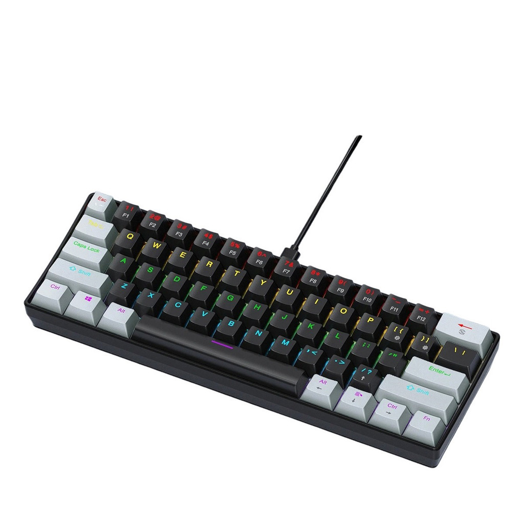 Teclado Mecânico Com Fio APAYADO K61 Mini Portátil 60 % Phantom RGB De ...