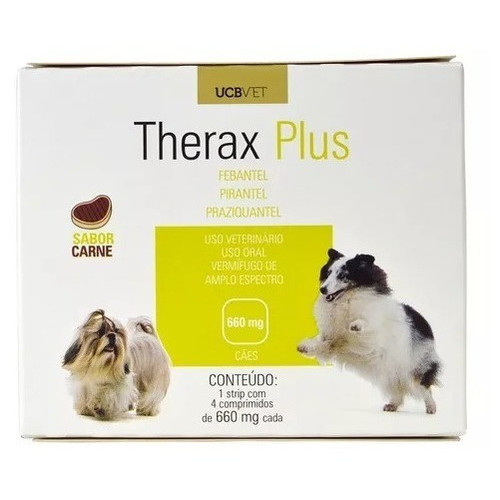 Caixa Vermifugo Therax Plus 660mg Com 4 Comprimidos | Shopee Brasil