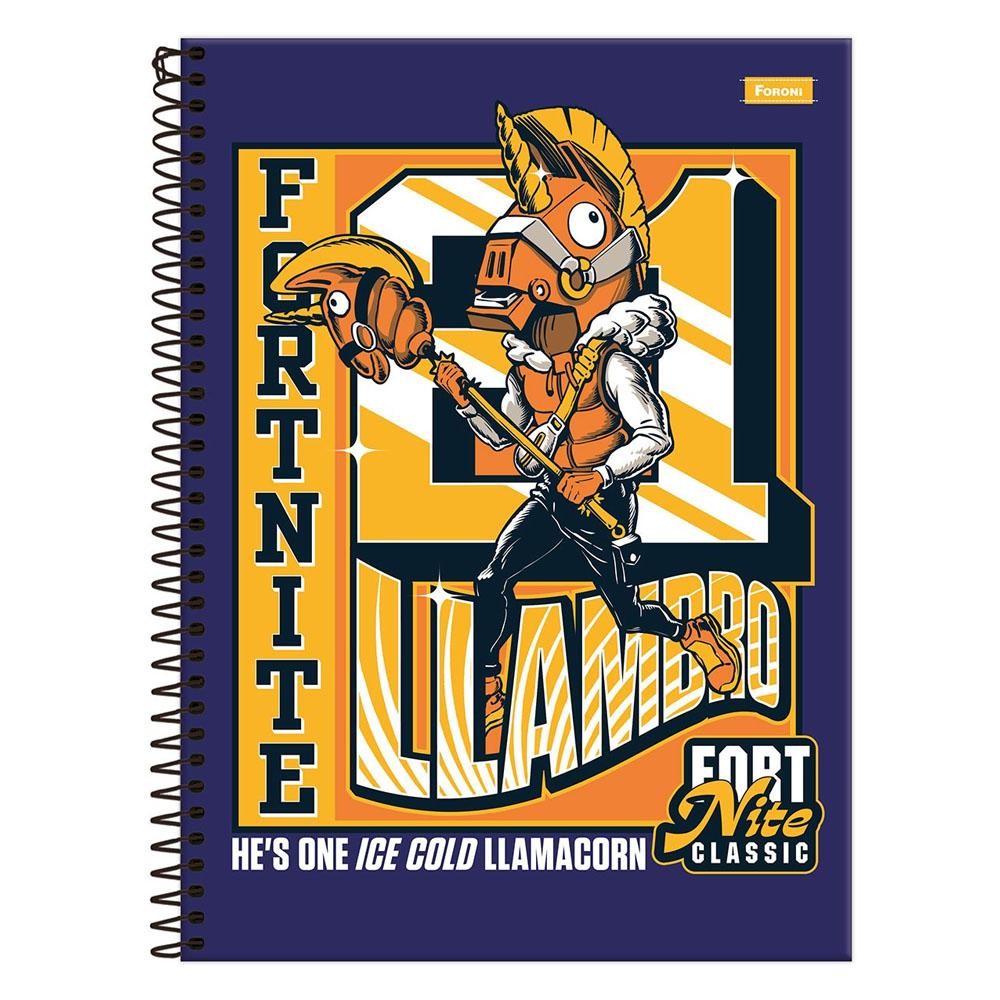 Caderno Univ 1 Matéria 80fls Fortnite Llambro Foroni | Shopee Brasil