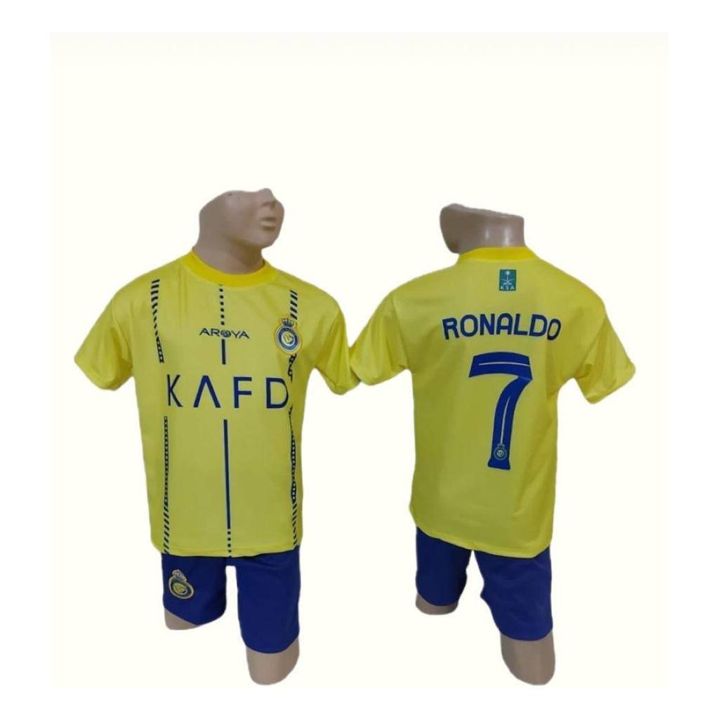 Kit Conjunto Infantil Do Al Nassr 2023 Cristiano Ronaldo Cr7 | Shopee ...