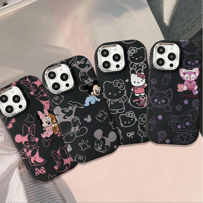 Capinha capa Fosco de telefone Disney para iPhone xr xs max 11 12 13 14 ...