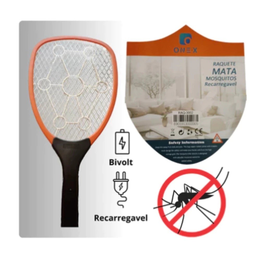 Raquete Mata-mosquitos elétrico recarregável bivolt- | Shopee Brasil