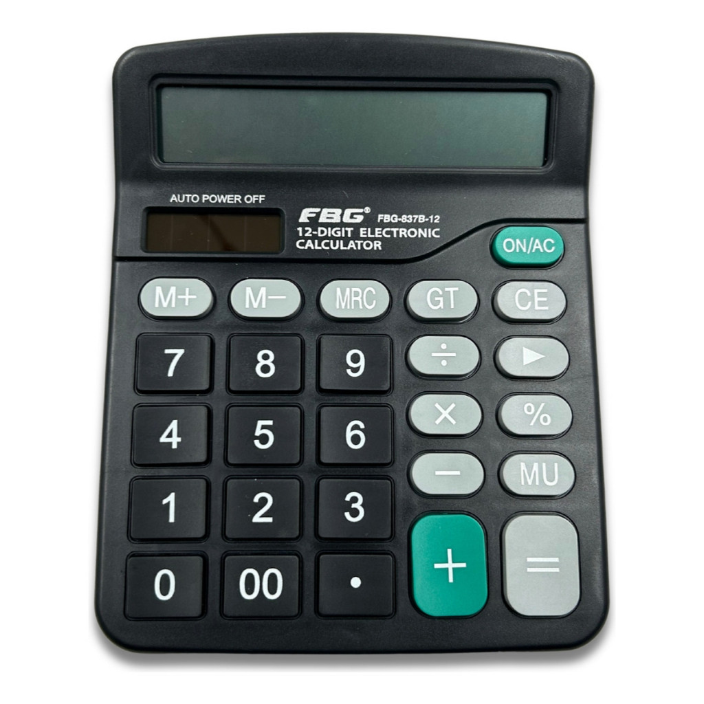 Calculadora De Mesa Visor Grande 12 Dígitos Preto | Shopee Brasil
