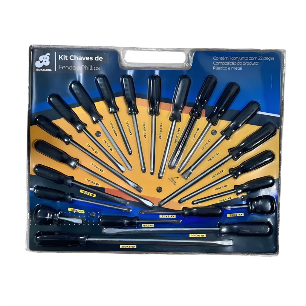 Kit Jogo De Chaves Fenda Torx Philips 22 Pecas | Shopee Brasil