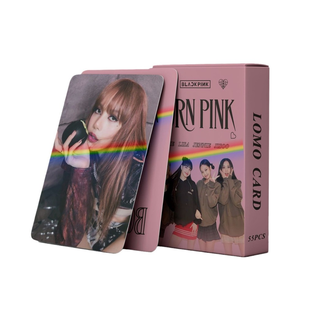 55pcs/box kPOP Idol BLACKPINK Lisa Photocards Lomo Cards Coleção ...