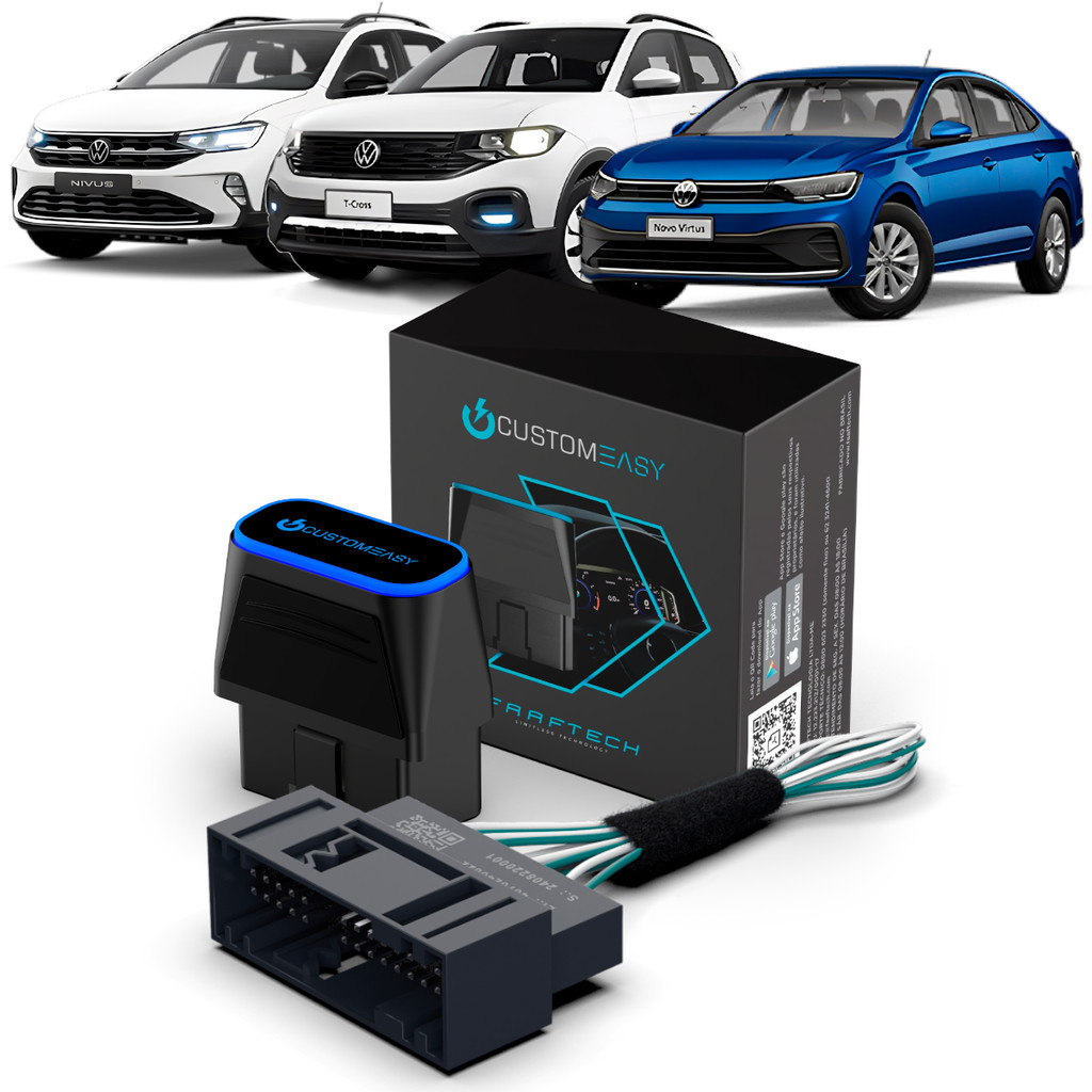 Faaftech Customeasy + Cabo Adaptador Ft-obd-vw Volkswagen Nivus Sense ...
