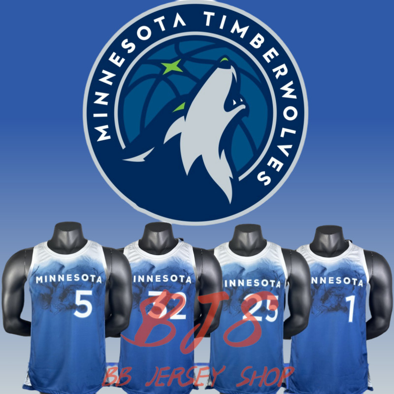 Camisa Hot Press Minnesota Timberwolves 2024-25 Azul Branco Com Gola Redonda | Shopee Brasil