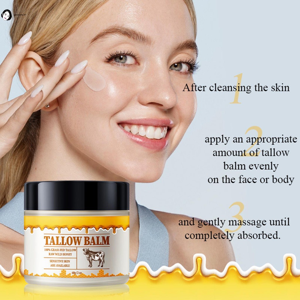 Beef Tallow Creme Hidratante Mulher Facial Diário Para Pele Seca Mista ...