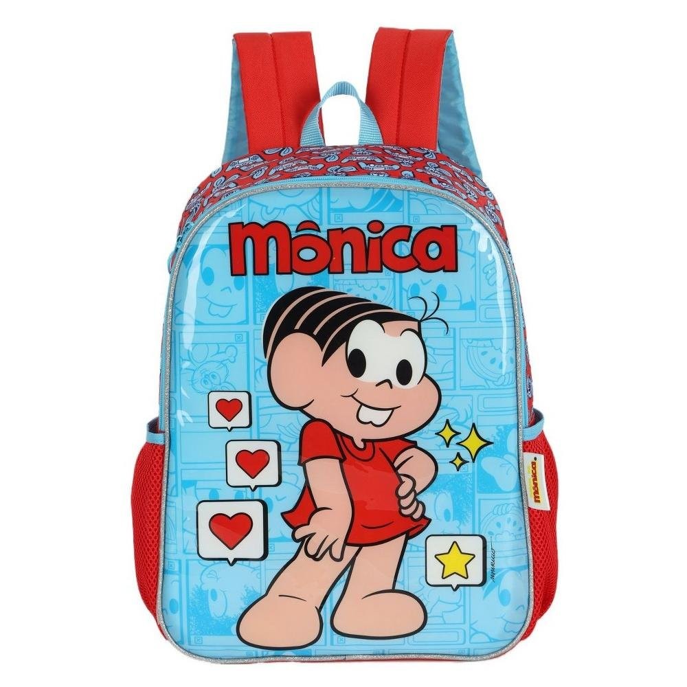 Mochila De Costas Infantil Monica Insta Azul Luxcel | Shopee Brasil