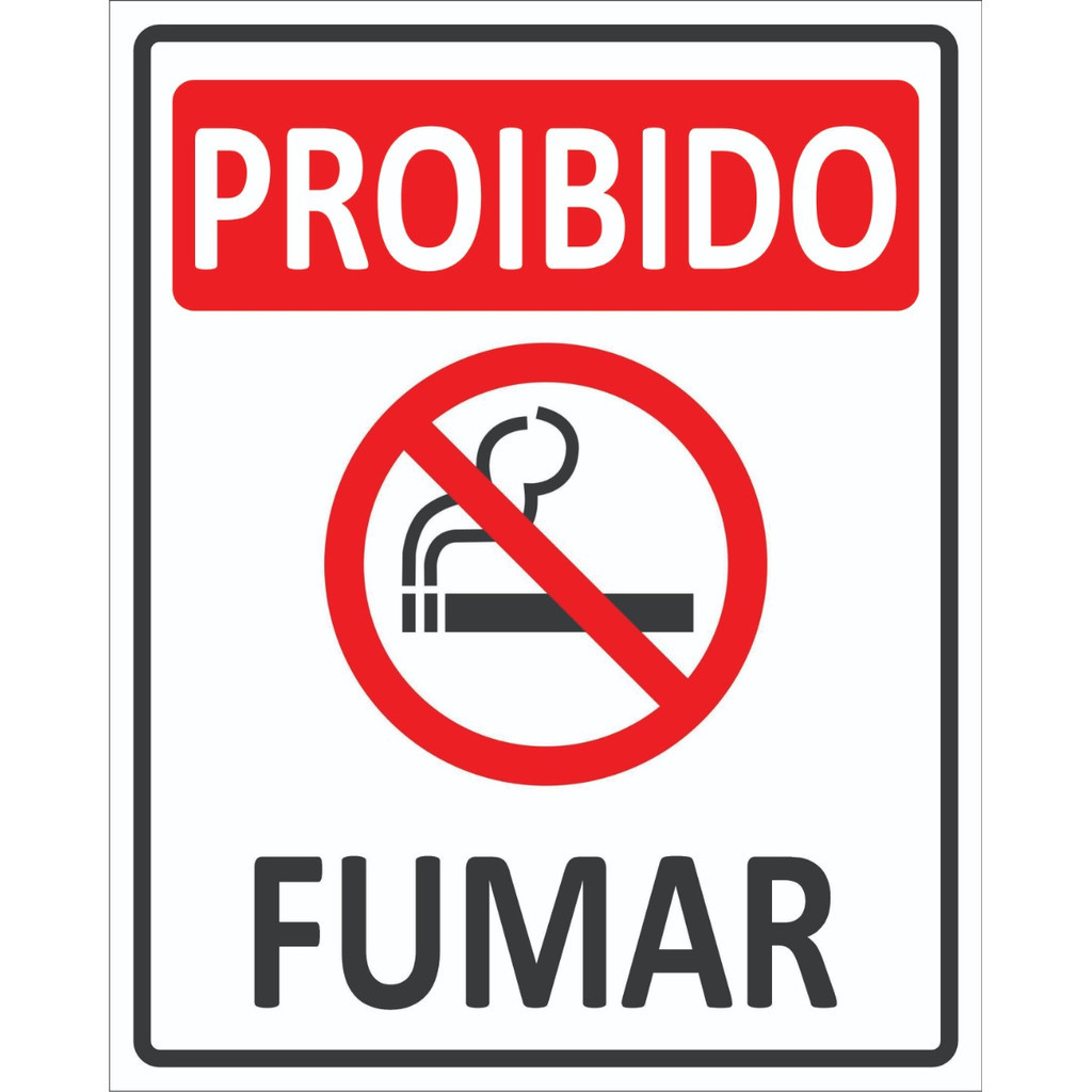 PLACA SINALIZAÇAO PROIBIDO FUMAR 20X25 | Shopee Brasil