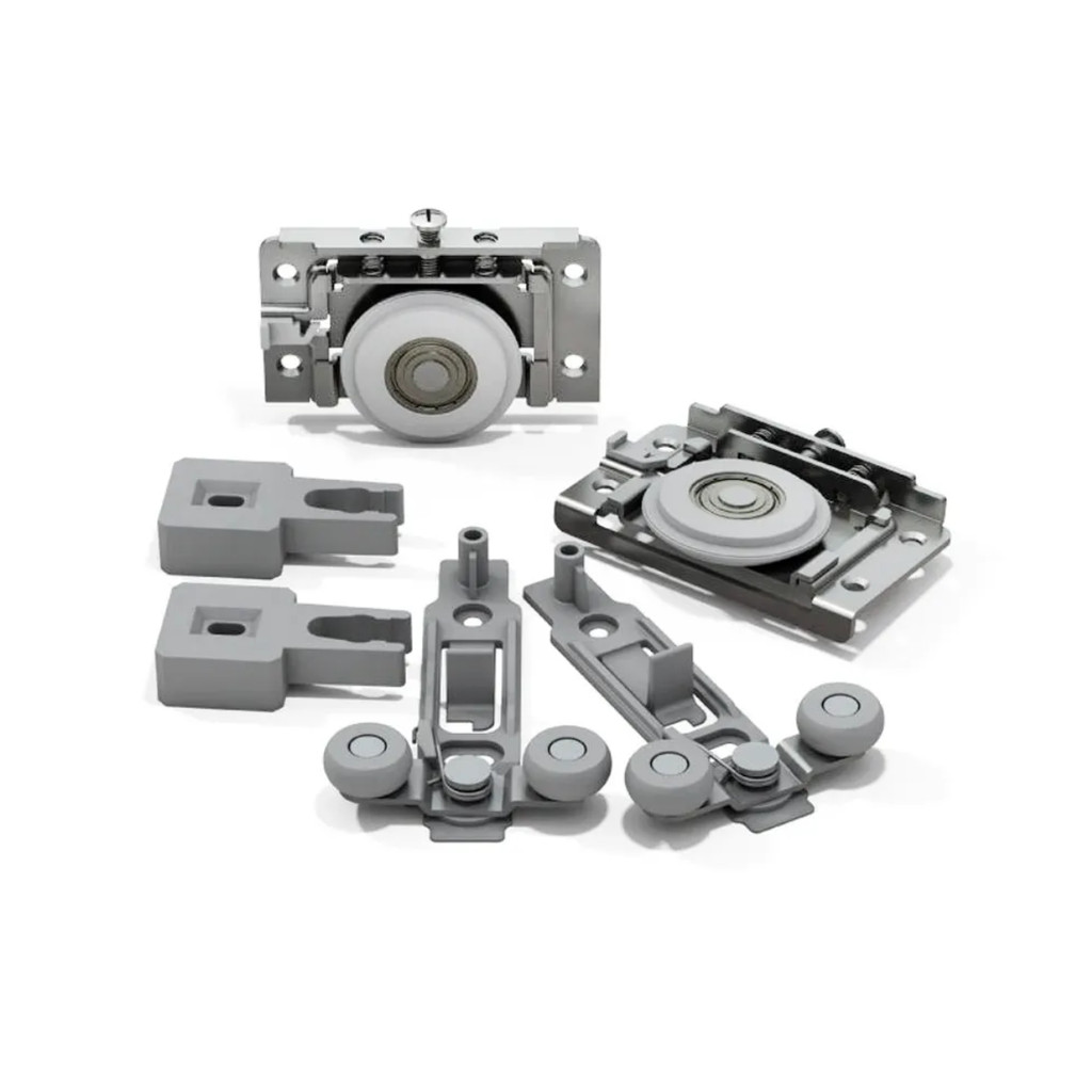 Kit Roldana Para Porta De Correr RO62 Guia Flex 1 Porta | Shopee Brasil