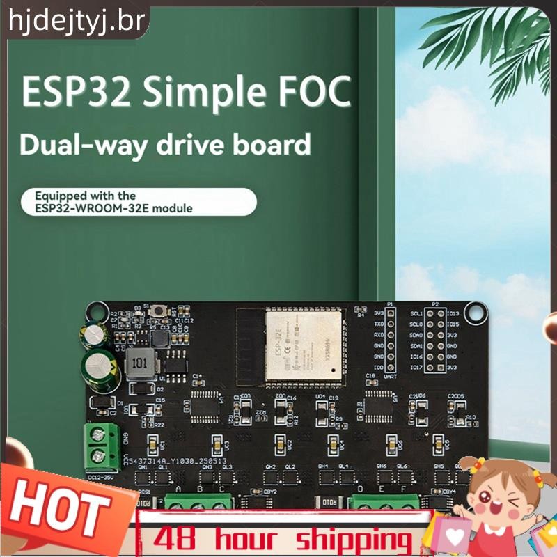ESP32-WROOM-32E Integrado Placa De Driver De Motor Sem Escova De Canal Duplo ESP32 Módulo FOC ...