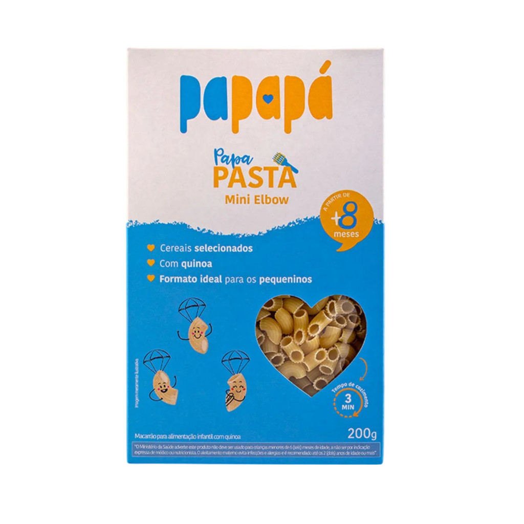 Macarrão Para Bebê De Cereais Com Quinoa +8 Meses 200g Papapá | Shopee ...