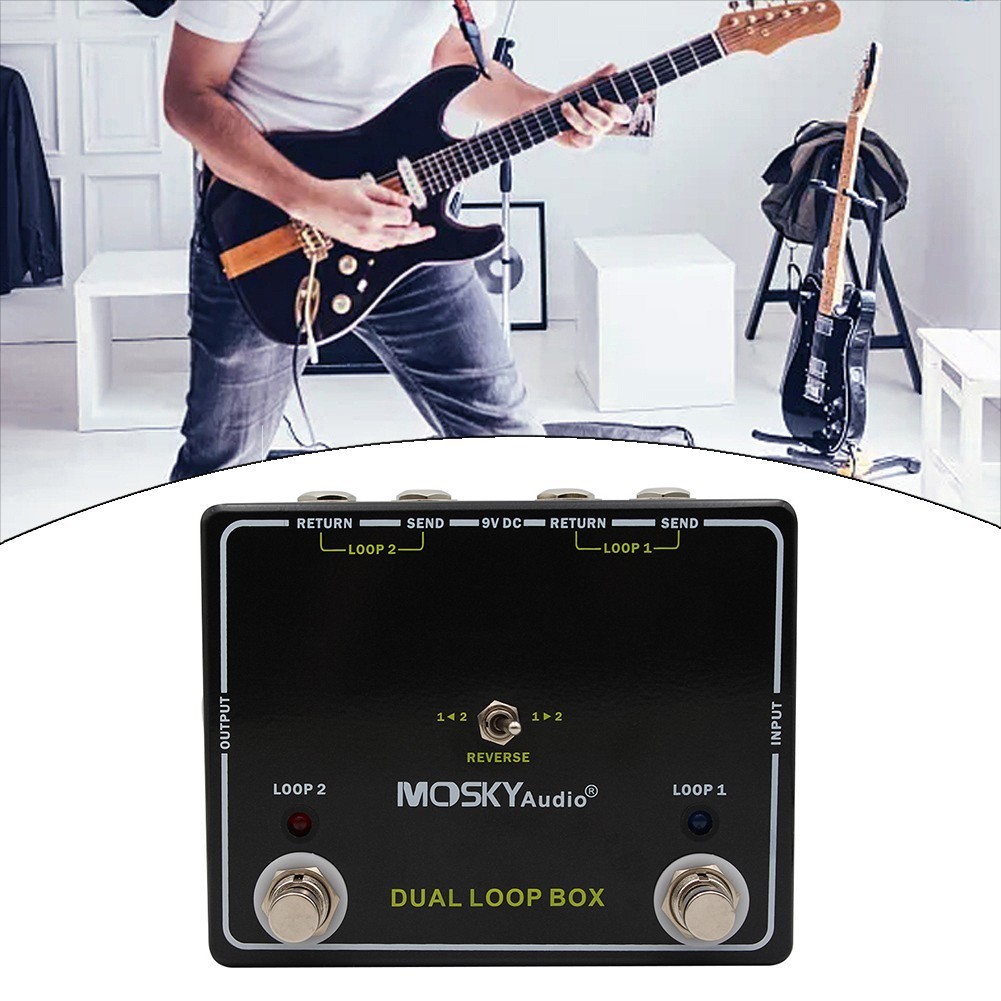 DUAL Reverse LOOP Box Versatile Guitar Effects Loop Switcher Pedal ...