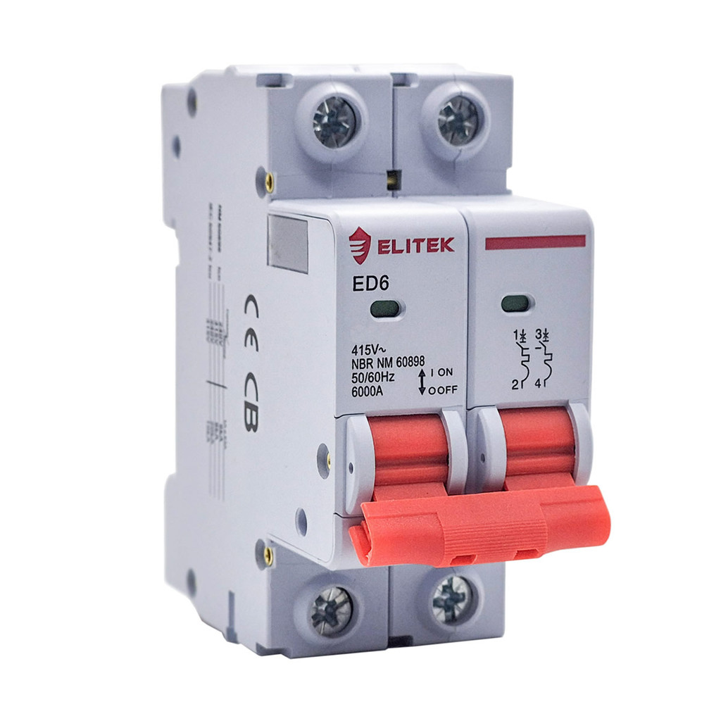 Mini Disjuntor Bipolar Duplo Din 2 Polos 40A Curva C 6KA | Shopee Brasil