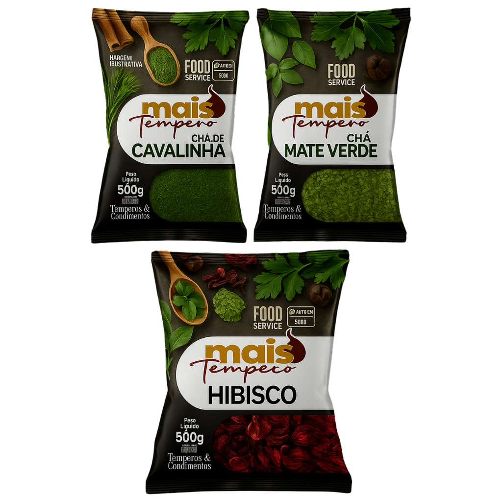 KIT CHÁ DETOX TERMOGÊNICO E DIURÉTICO HIBISCO CAVALINHA E CHA VERDE ...