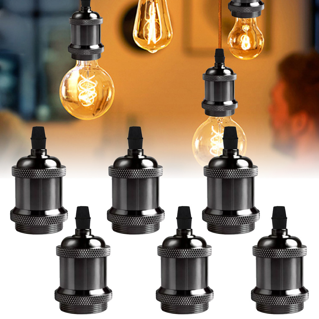 6 Pçs Soquete Da Lâmpada Do Vintage Edison Parafuso Suporte E27 Bases ...