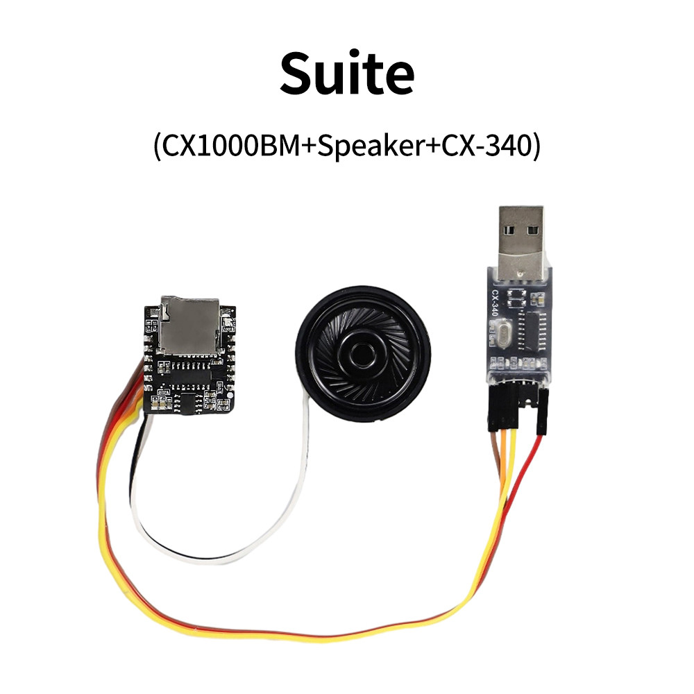 ZIQQUCU Porta Serial MP3 Módulo De chip De Voz Transmissão Áudio ...