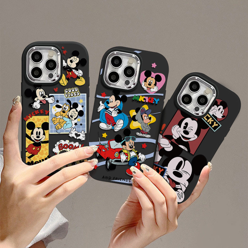 Capinha capa Fosco de telefone Mickey para iPhone xr xs max 11 12 13 14 ...