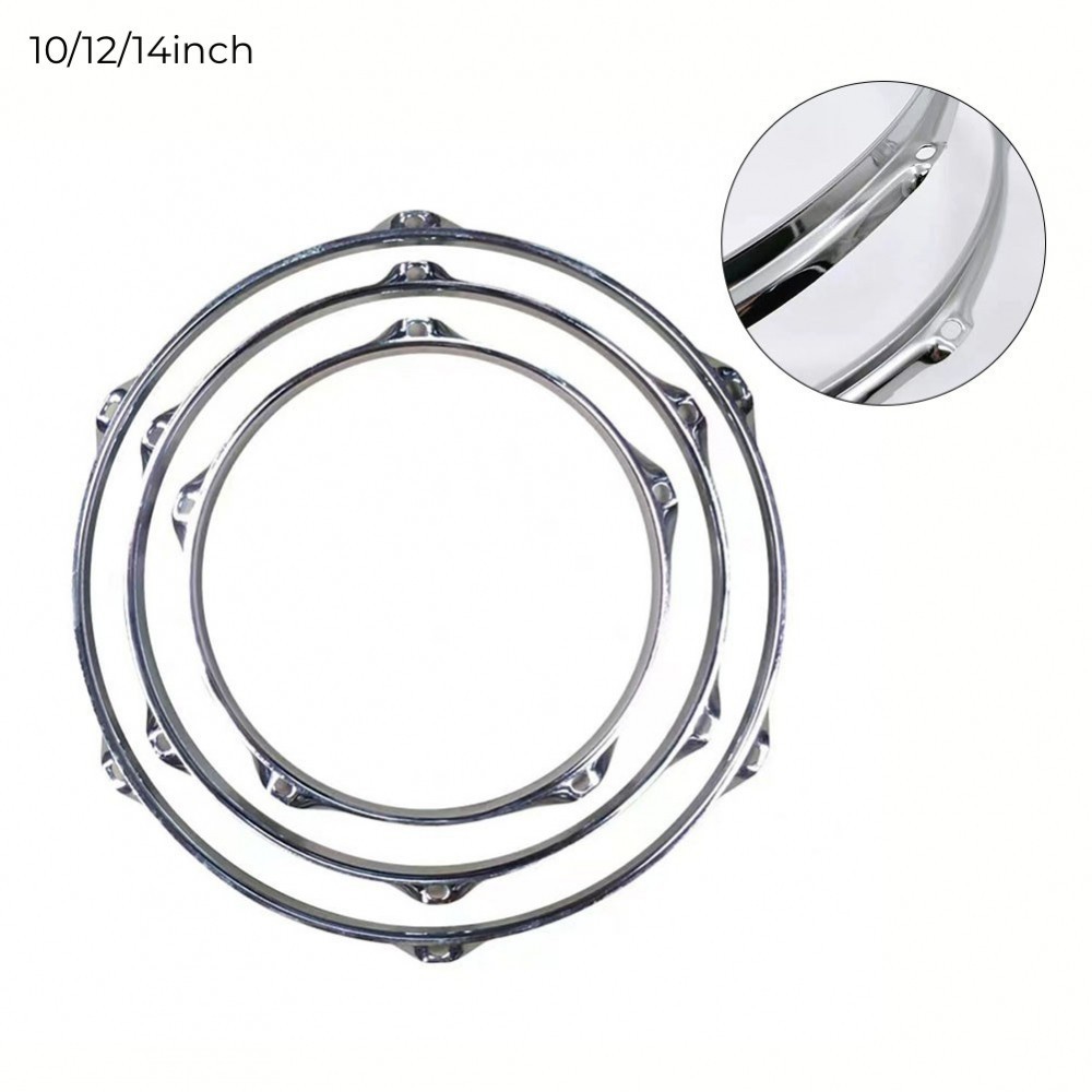 Protetor De Aro Tambor Snare Liga De Zinco Para Tambores De 8 10 12 14 Polegadas Prata | Shopee ...