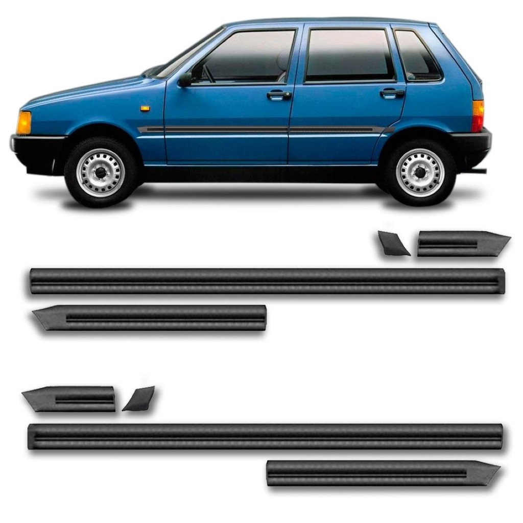 Kit Friso 8 Peças Lateral Uno 1988 A 1994 4 Portas Largo | Shopee Brasil