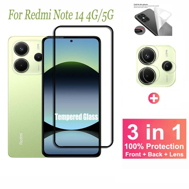 Redmi Note 14 5G 4G Protetor De Tela De Vidro Temperado Para Redmi Note ...