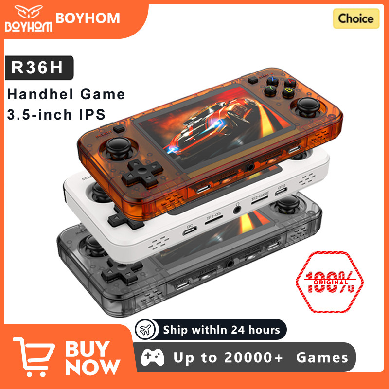 BOYHOM Novo Console Portátil Retrô R36H , Sistema Linux De Código Aberto , Consoles De Jogos ...