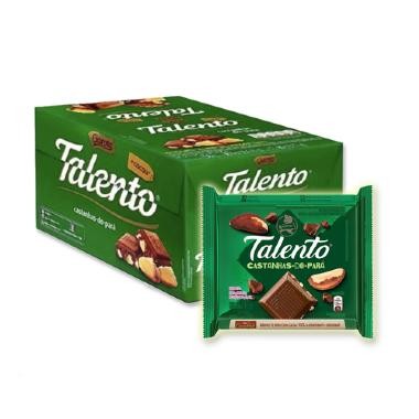 Chocolate Talento Castanha do Pará (12UN X 85G) - Garoto | Shopee Brasil