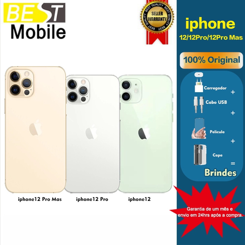 Telefone celular IPhone 12/12 PRO/12 Pro Max 64gb 128gb 256gb VIRUE ...