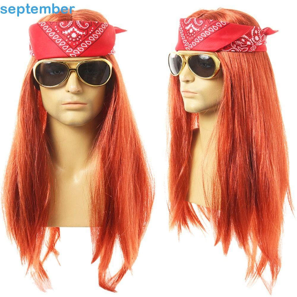 Setembrob Masculino Cosplay Perucas Punk Disco Acessórios De Cabelo 70s ...